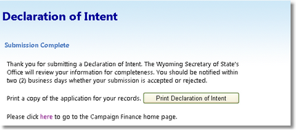 Online Candidate Filing